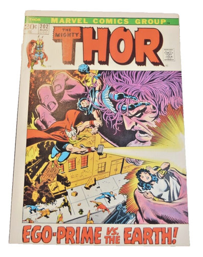 The Mighty Thor #202 Marvel Comics 1972 - 1st Ego Prime 🔥 VF OW Pages ...