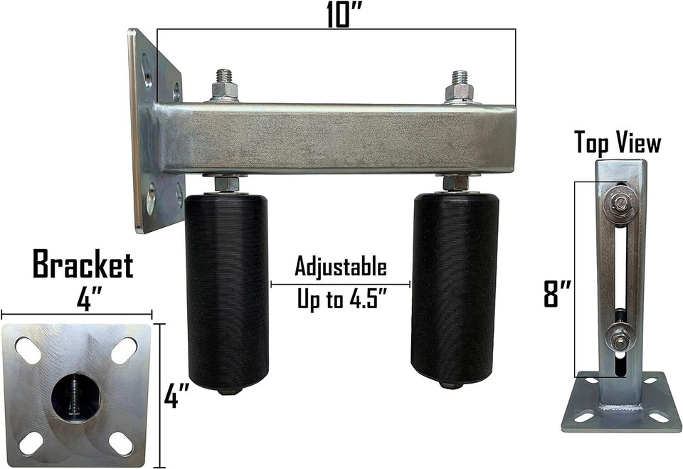 Slide Gate Guide Rollers Bolted Bracket Mount for Sliding Rolling Gate ...