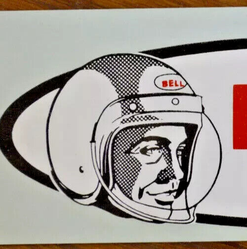 Vintage BELL Helmet water DECAL auto motorcycle Hot Rod Drag Racing ...