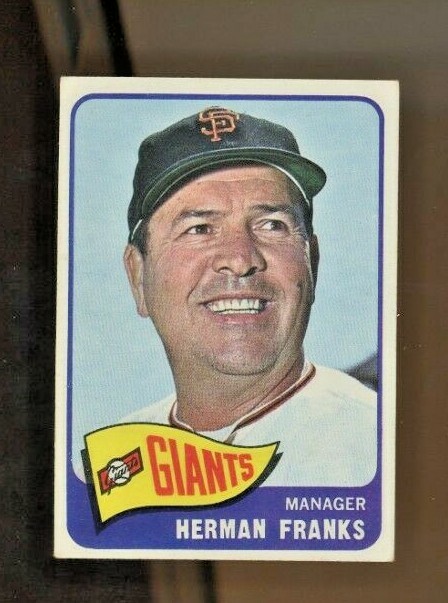 1965 Topps #32 Herman Franks crease free Centered | eBay