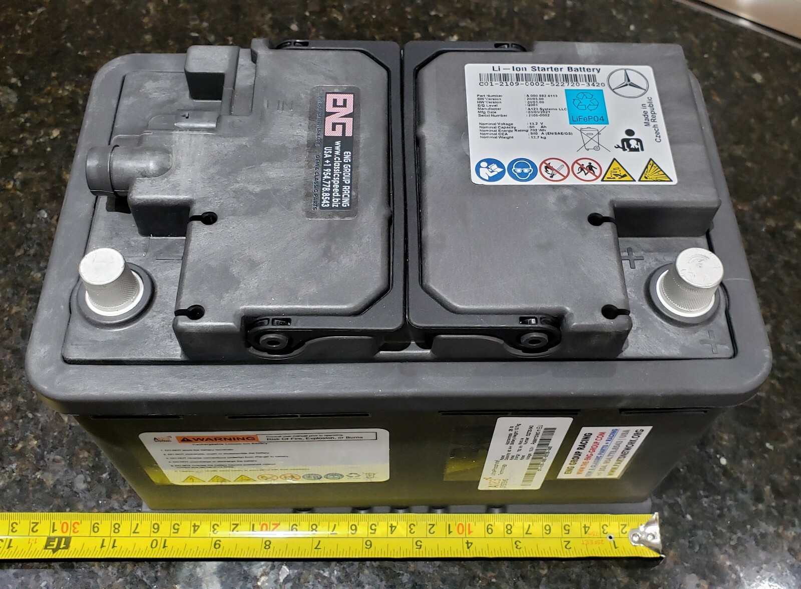 RECHARGE (SECOND LIFE) LITHIUM-ION LIB MERCEDES-AMG McLAREN STARTER BAT ...