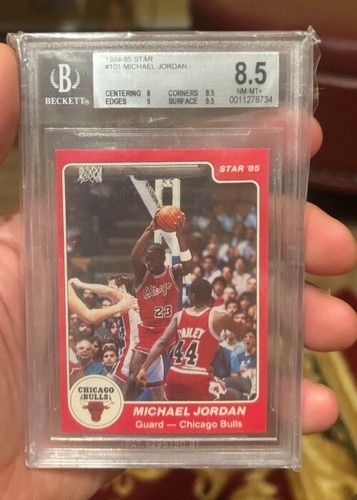 1984-1985 Michael Jordan Star #101 BGS 8.5 Low Pop Great Subs NY Area ...