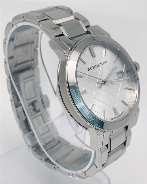 Burberry BU9000 38mm Silver Stainless Steel Case with Silver Stainless ...