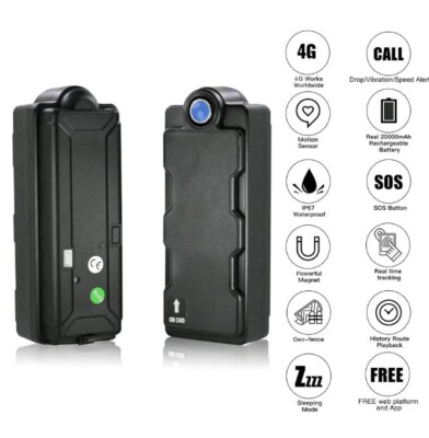 4G / 5G Magnet GPS TRACKER 5000mAh Waterproof IPX7 Anti-Theft Vehicle ...