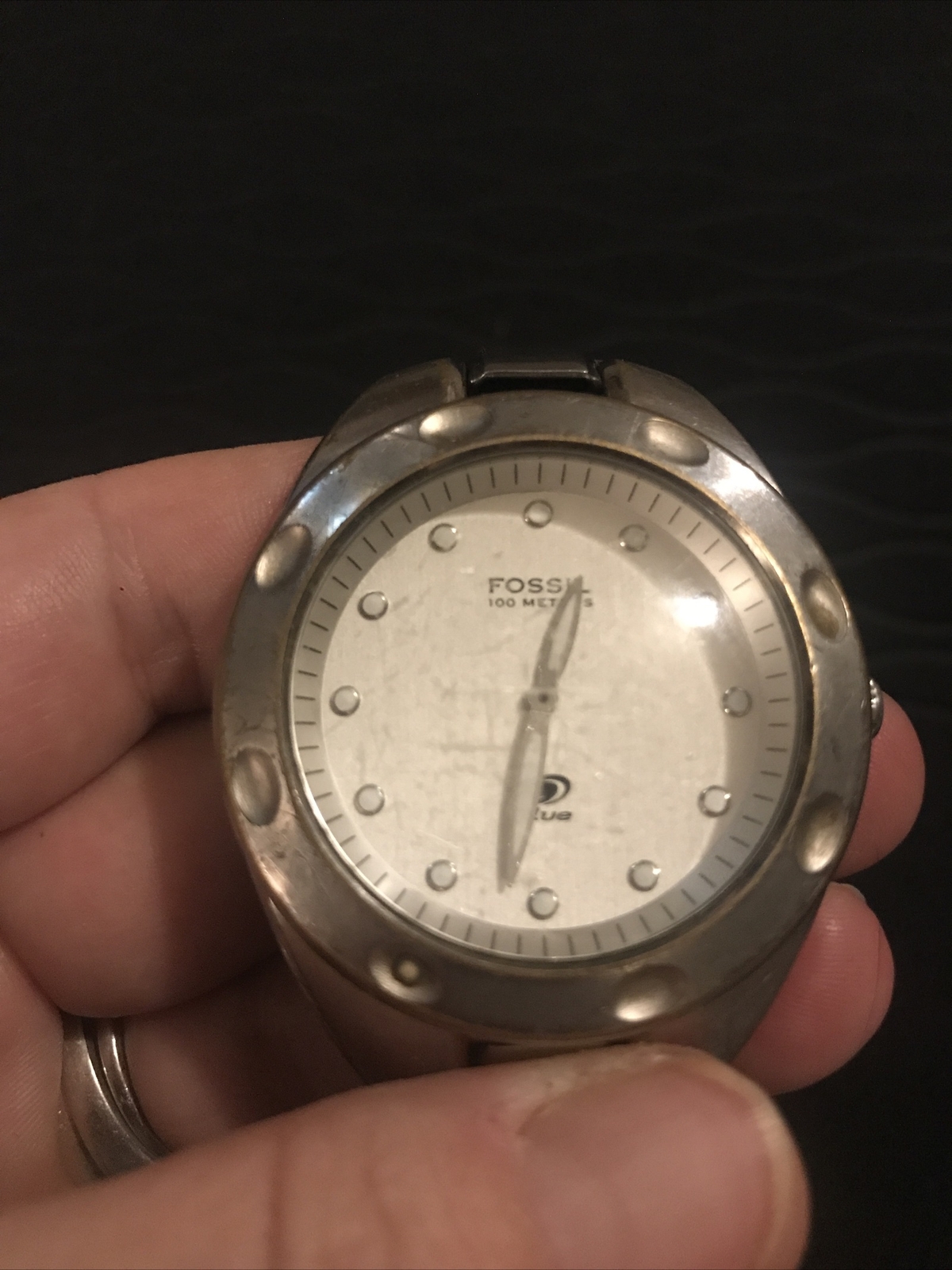 Vintage Silver Mens Fossil Watch | eBay