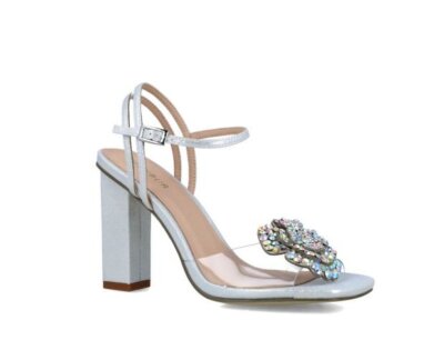 Menbur Silver Diamanté Sandal | eBay UK