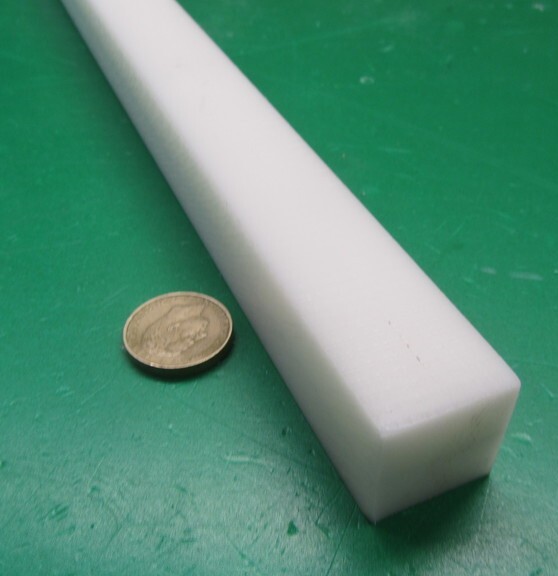 Delrin Acetal Square Bar 1.00" Thick x 1.00" Wide x 12" Long White | eBay