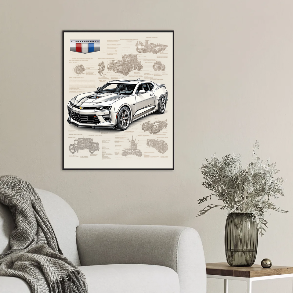 Chevrolet Camaro Poster- Chevrolet Camaro Patent Print, Chevrolet ...
