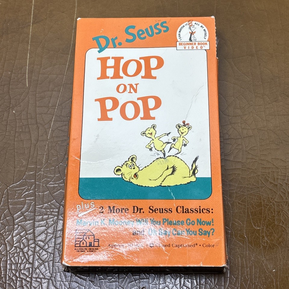 Dr. Seuss Hop on Pop 1994 VHS Plus 2 More Seuss Stories Beginner Book ...