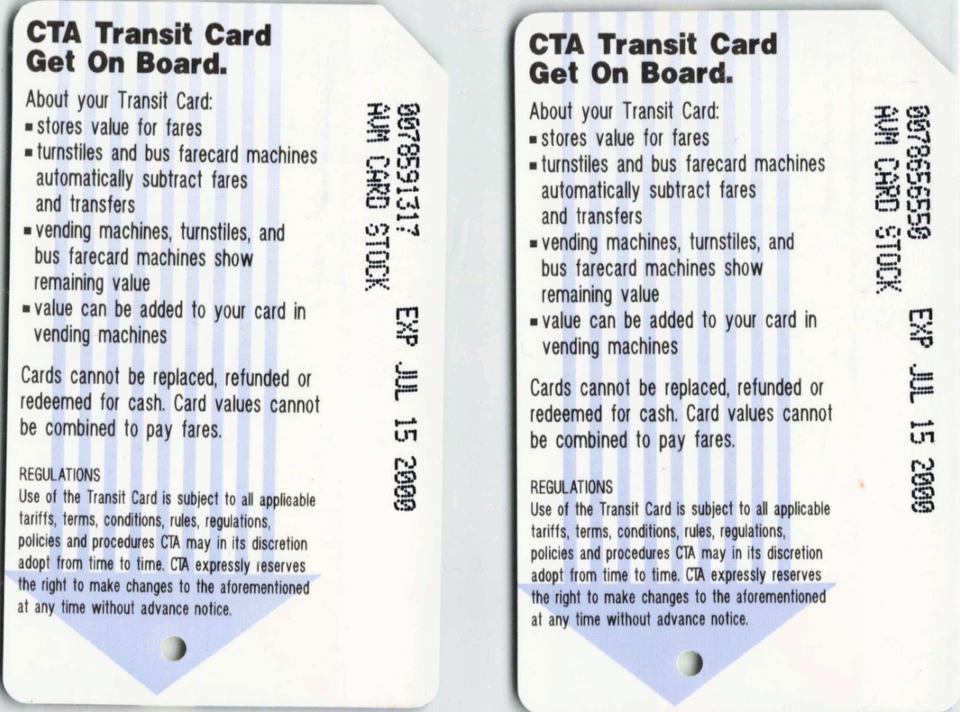Vintage 2000 CTA Chicago Public Transit Bus Cards Lot Of 2 | eBay