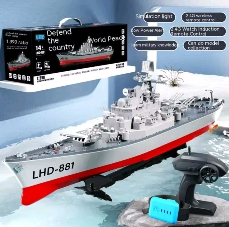 Remote Control Twin Motor Boat RC Navy Destroyer Battle Ship Yacht ...