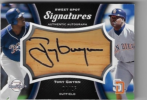 Tony Gwynn, Autographed, 2008, Upper Deck, Sweet Spot, Signatures ...