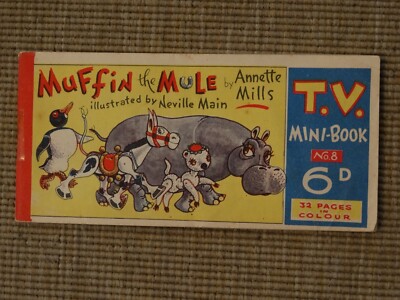 Vintage Muffin the Mule T.V. Mini-Book No.8 (Annette Mills & Neville ...