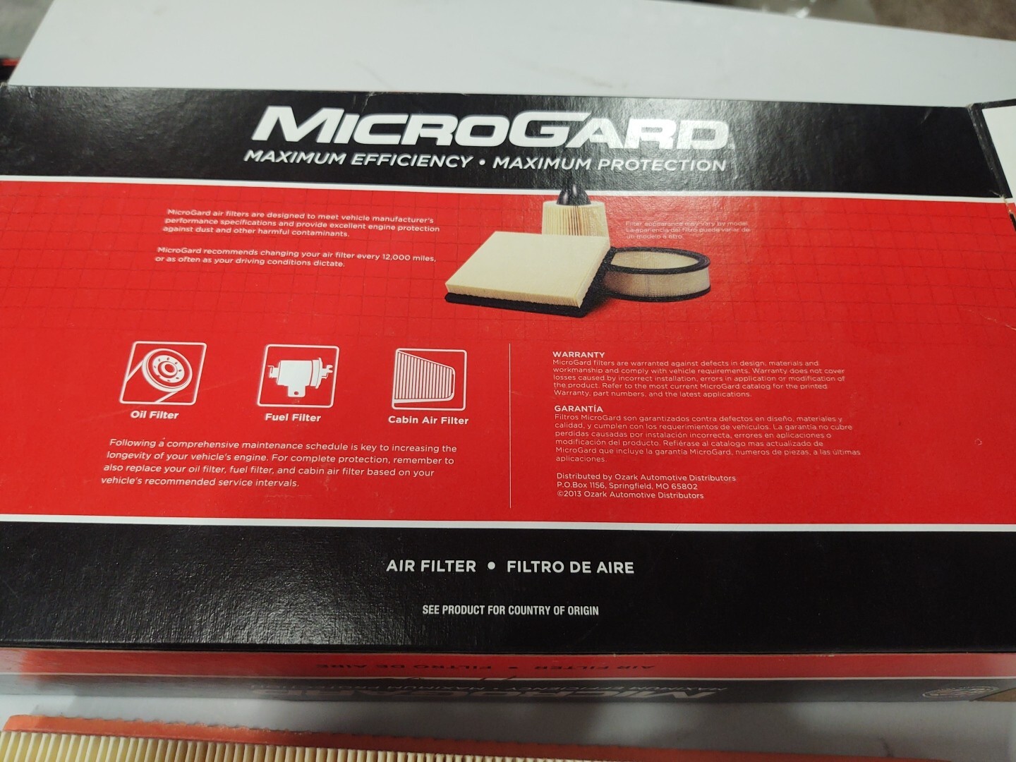 Engine Air FIlter For Audi A4 A5 Quattro Allroad Q5 2.0L Microgard MGA ...