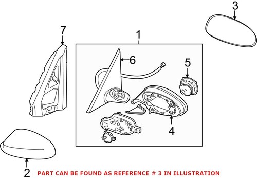 Genuine OEM Door Mirror Glass for BMW 51167252895 | eBay