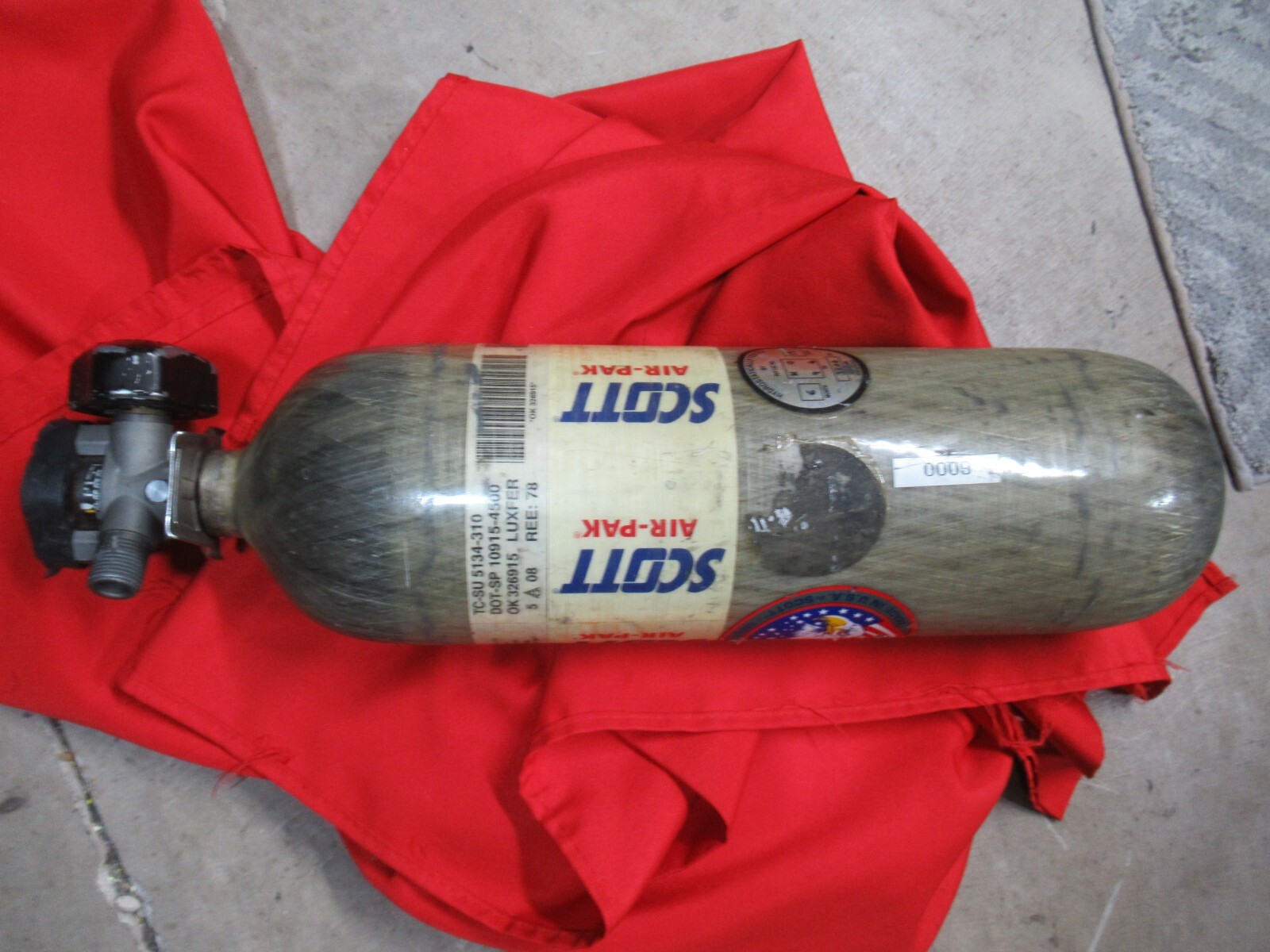 Scott 4500PSI 30 Min SCBA Bottle Tank Cylinder CGA347 valve Paintball ...