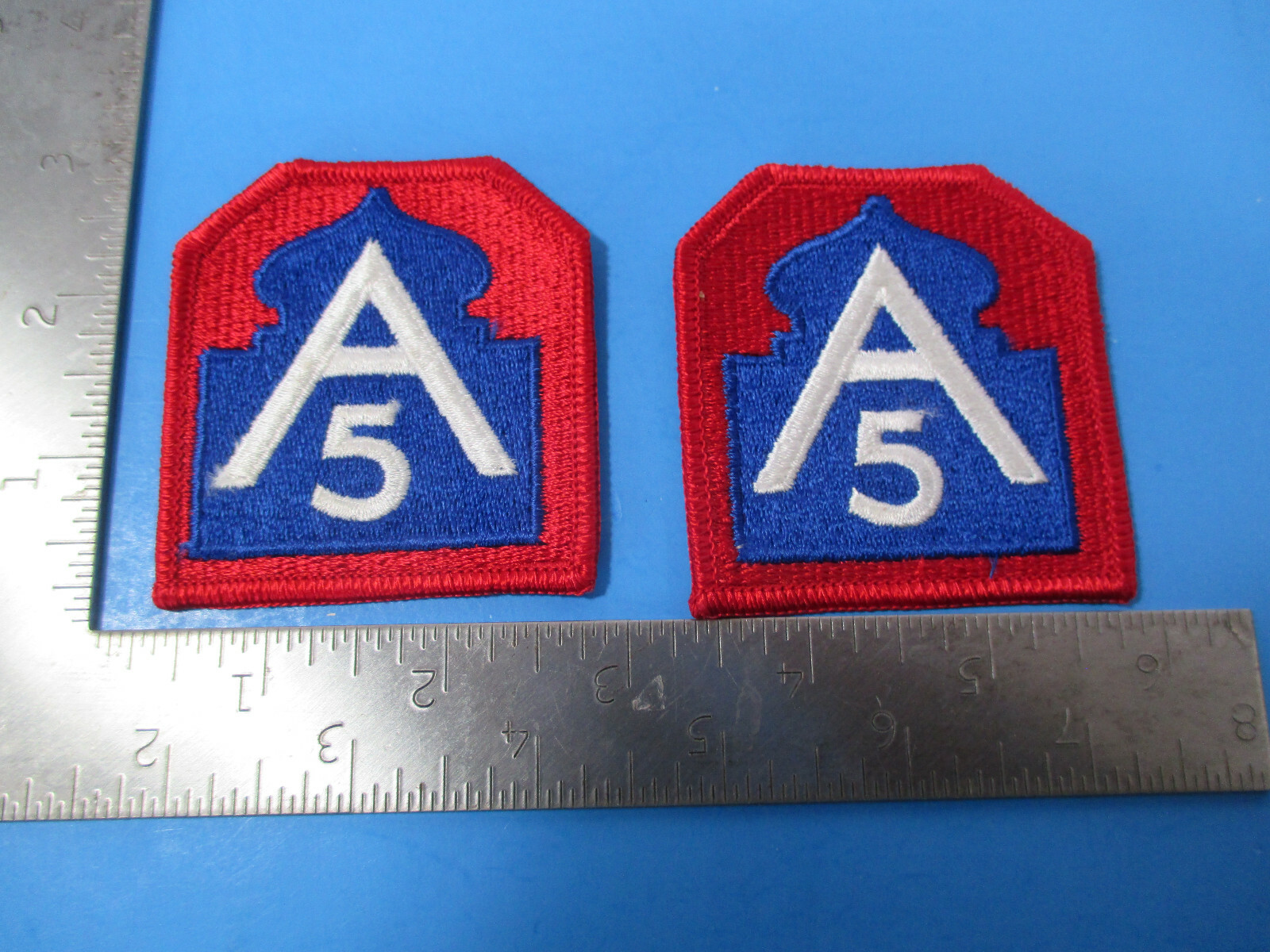 US ARMY 5th Army A5 Shoulder Sleeve Insignia Embroidred Military 2 ...