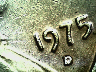 1975 D Lincoln Memorial Penny Double Die Mint Error Coin DDO DDR Strike ...