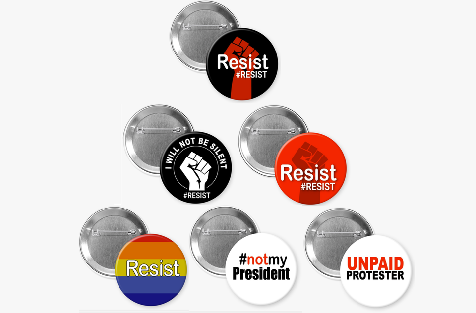 Resist Anti Trump Buttons - Set of 6 that measure 2.25" | eBay