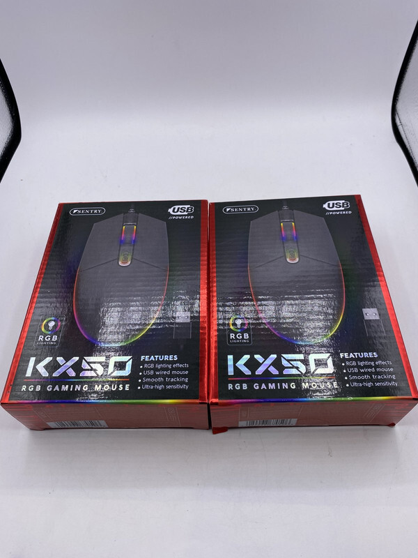 LOT OF 2 SENTRY KX50 RGB ILLUMINATED USB OPTICAL GAMING MOUSE | eBay