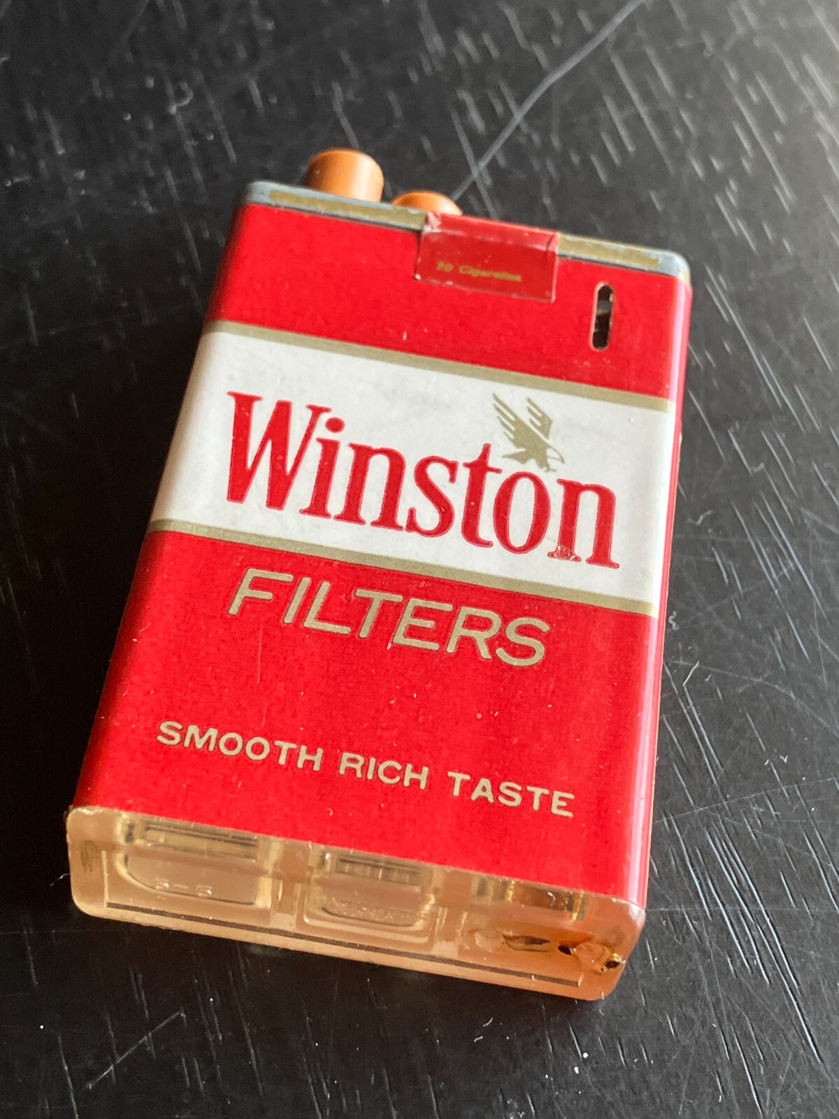 WINSTON 🚬 CIGARETTES Vintage Advertisement Lighter Cigarette Pack ...