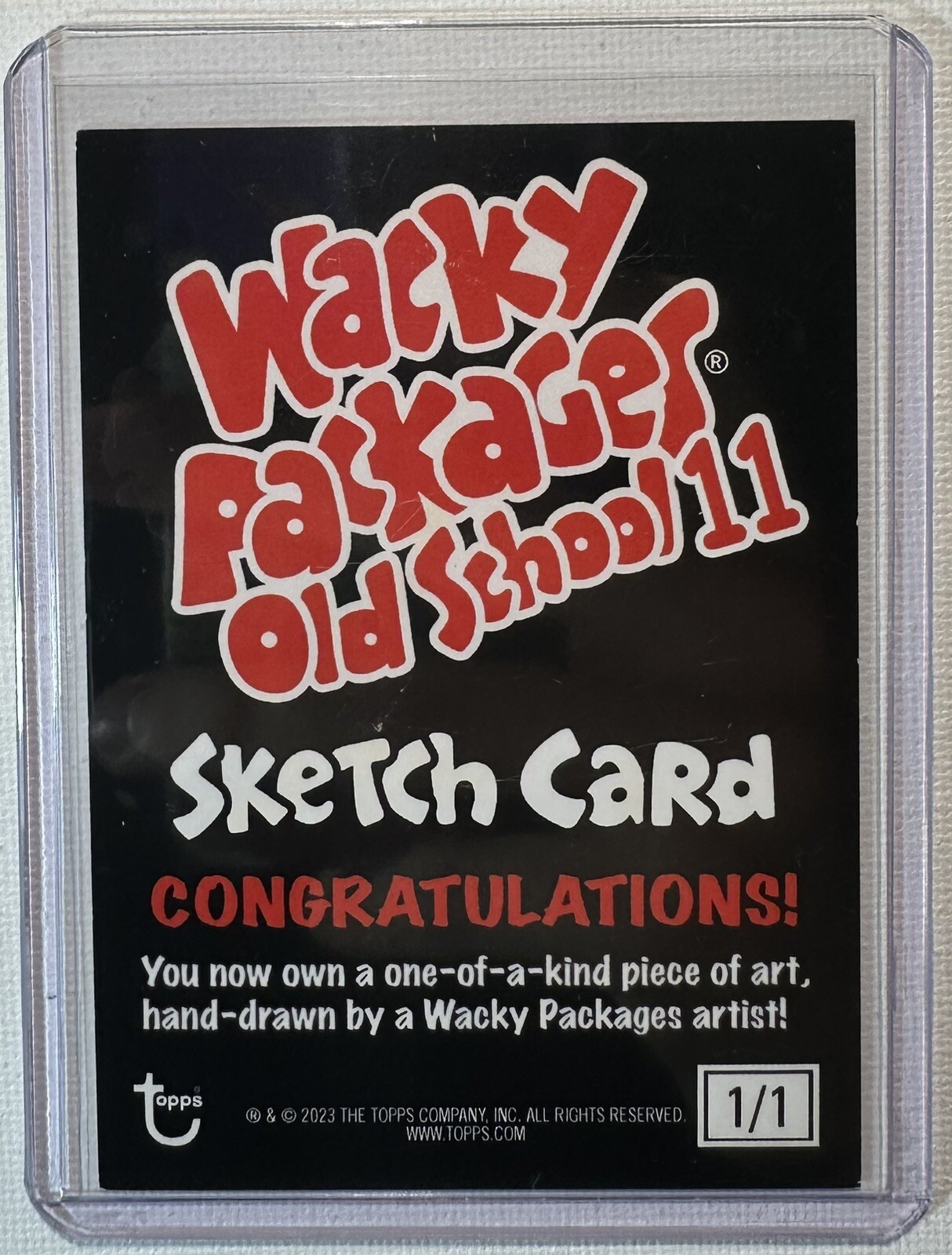 2023 Wacky Package Old School Series 11 Sketch Card 1/1 by Eric M. | eBay