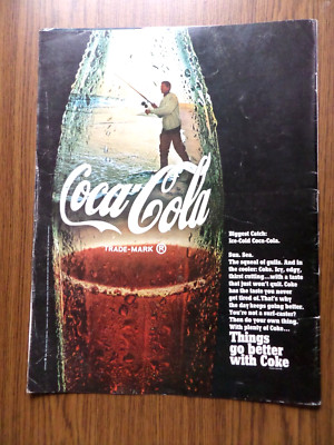 1968 Coke Coca-Cola Ad Surf Fishing in a Bottle | eBay