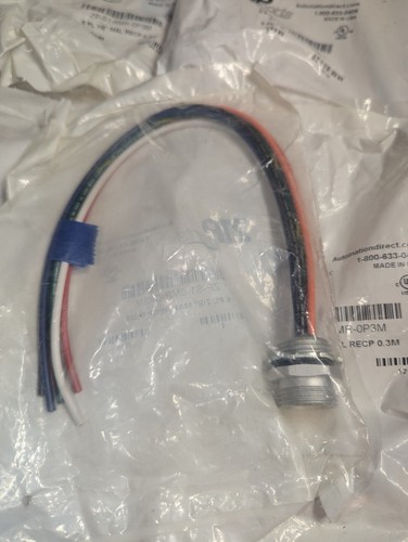 NEW AUTOMATION DIRECT ZIP PORTS ZP-S1-6MR-0P3M CABLE 6 PL 7/8" MAL RECP ...
