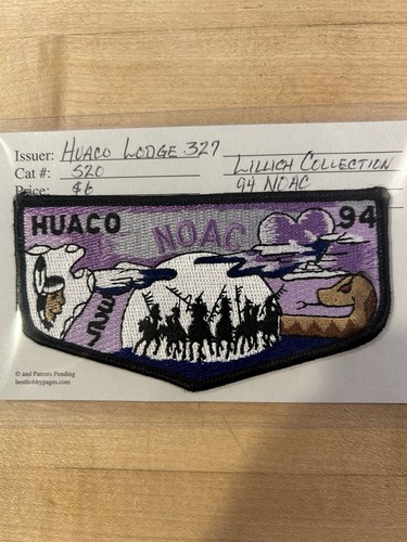Huaco OA Lodge 327 S20, 94 NOAC | eBay