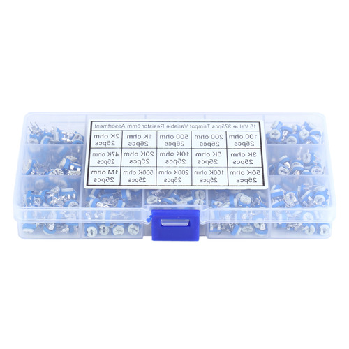 375Pcs 15 Values Potentiometer Variable Resistor Assortment Kit With ...