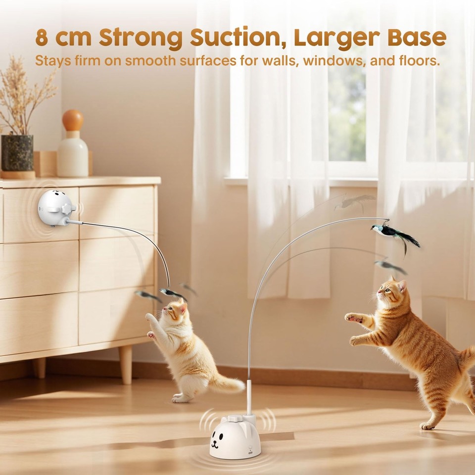 Interactive Cat Toys for Indoor Cats: Upgraded 360° Automatic Spin ...