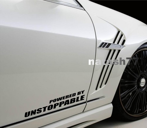 Powered by UNSTOPPABLE Vinyl Decal Sticker Sport Racing Motorsport Car ...