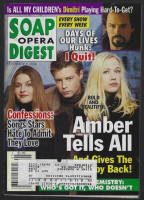 Soap Opera Digest February 1, 2000 Gina Tognoni Ben Masters Paul Korver ...
