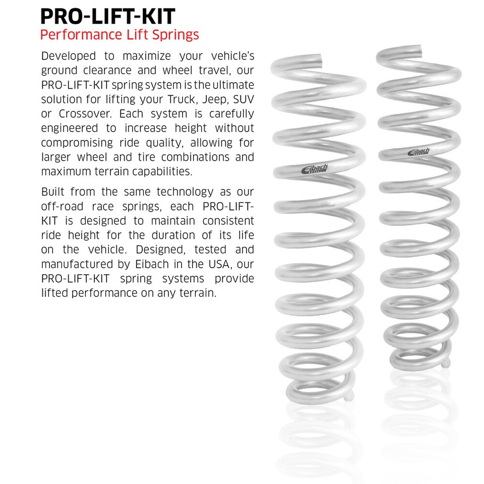 Eibach E30-27-001-02-02 Rear Lift Raising Springs Kit for 2009-2018 Ram ...
