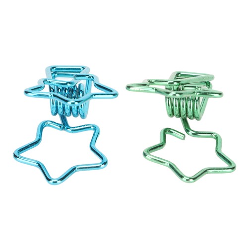 100pcs Star Binder Clips Strong Clamping Force Metal Paperclip ...