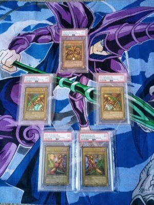 Exodia The Complete Set Five Pieces 5 Pieces Yu-Gi-Oh! PSA 9 2002 LOB ...