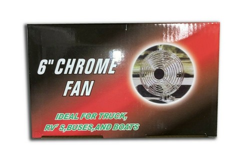 Cab Dash Fan 2 Speeds, 6" - (Chrome) Peterbilt, Kenworth, Freightliner ...