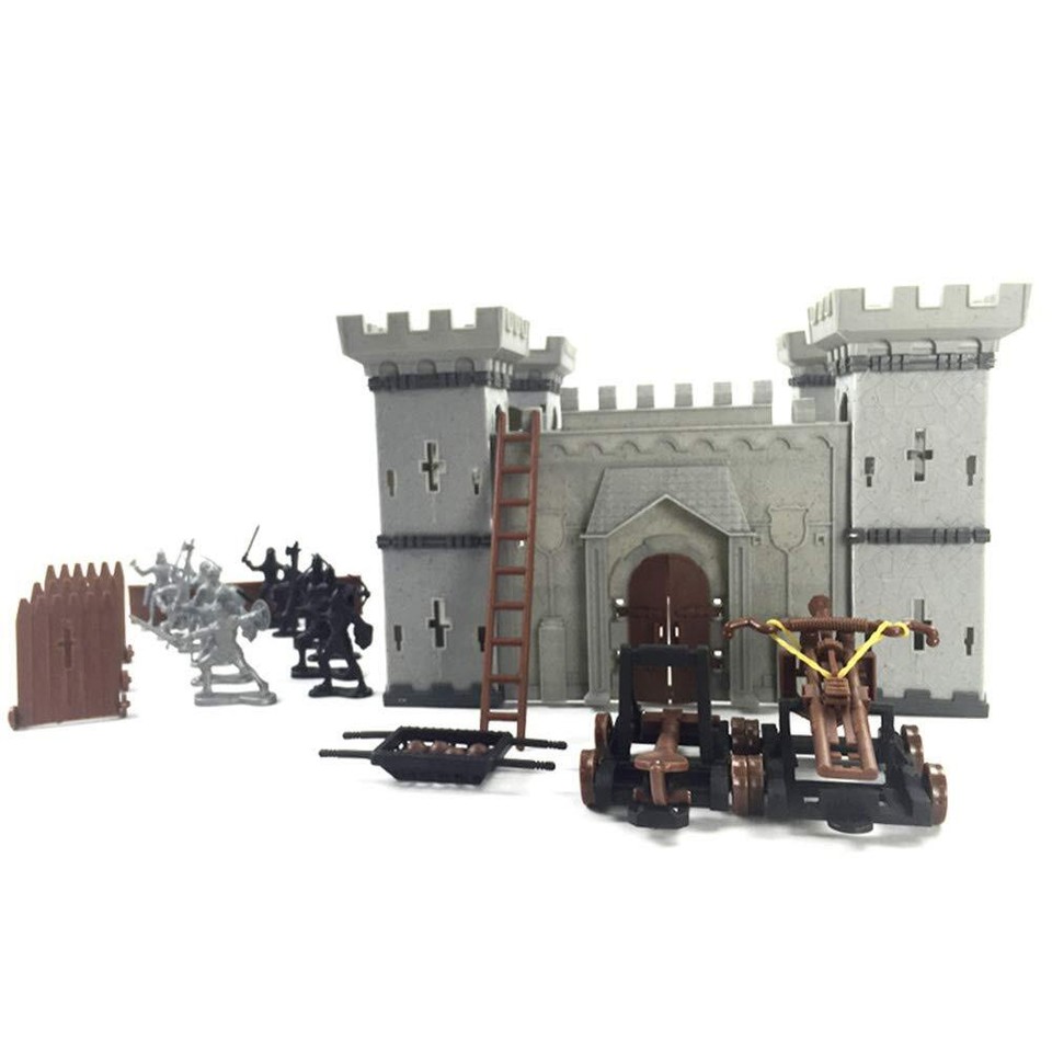 Medieval Castle Toy Castles Knights Soldiers Model Kit Knight Figures ...