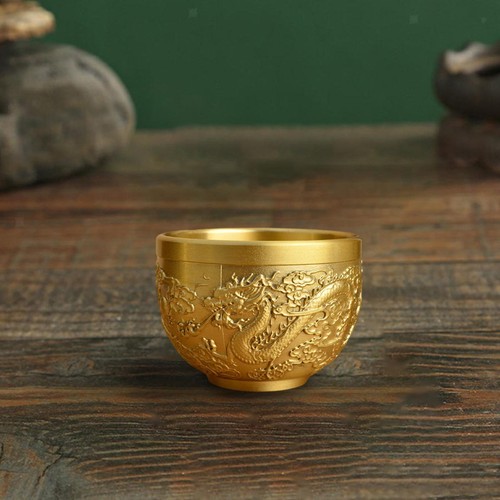 Brass Feng Shui Bowl Luck Hotelware Success Drinking Cup for Desk Home ...
