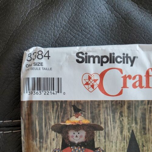 Simplicity 8384 Witch Scarecrow Halloween Large Dolls Craft Sewing ...
