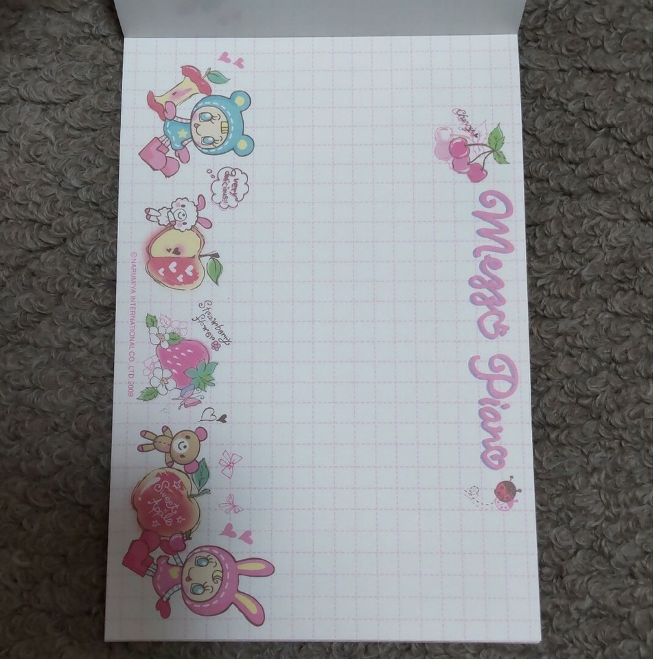 mezzo piano, memo pad, 8 patterns, with stickers, Heisei retro, 2009 ...
