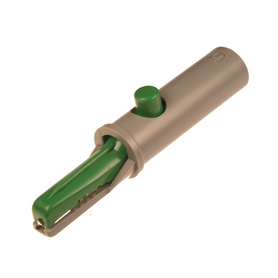 Hirschmann clamp AK10 green 4 mm connection insulated enemy wire ...