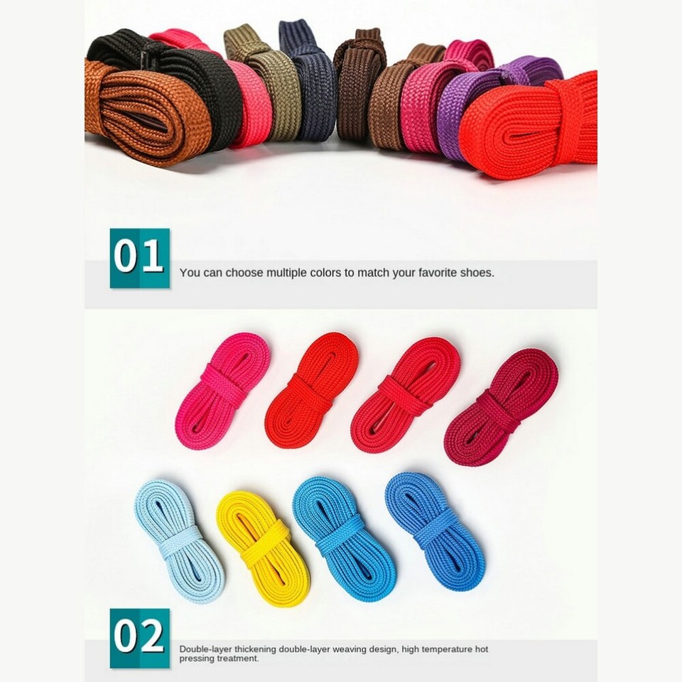 Shoe Laces 40-65 Inch 21 Colors Sport Sneaker Tennis Flat Shoelaces ...