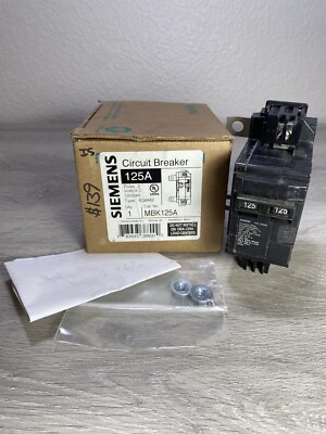 SIEMENS MBK125A EQ8682 125 Amp 2 Pole Circuit Breaker NEW | eBay