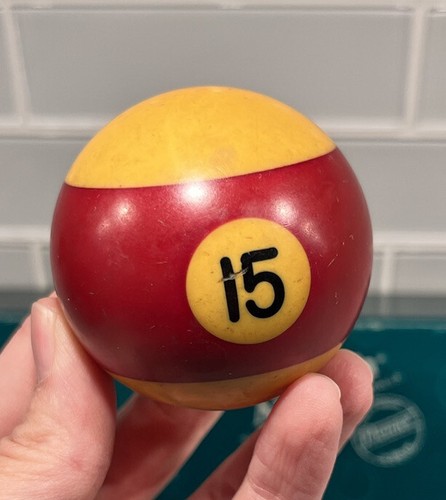 Vintage Belgian Aramith 2 1/4" PREMIER Pool Billiard STRIPE MAROON 15 ...