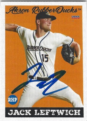 Jack Leftwich Autographed 2024 Akron Rubber Ducks Team Set - Guardians ...