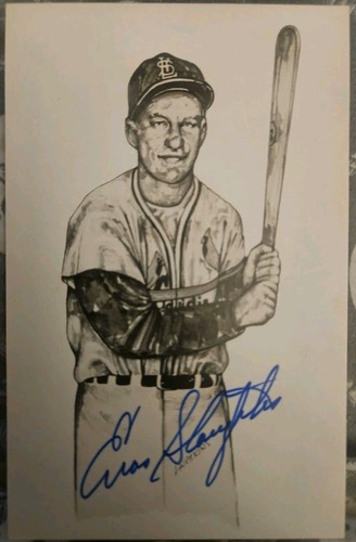 Enos Slaughter Signed Autograph 3x5 Postcard | eBay
