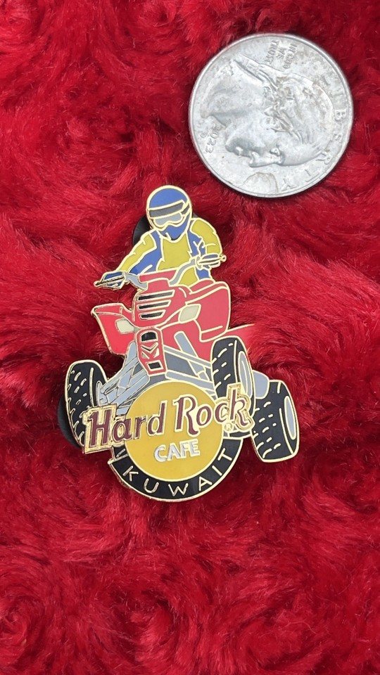 Hard Rock Cafe Pin Kuwait, man on four wheel ATV | eBay