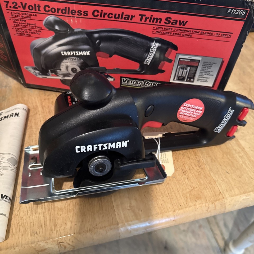Craftsman VersaPak 7.2V Cordless Circular Trim Saw Model 900.112650 ...