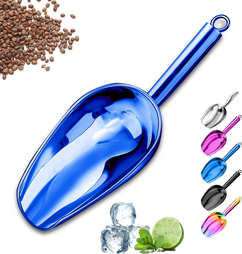 Metal Ice Scoop，Kitchen Ice Scooper for Ice Maker,Stainless Steel Small ...